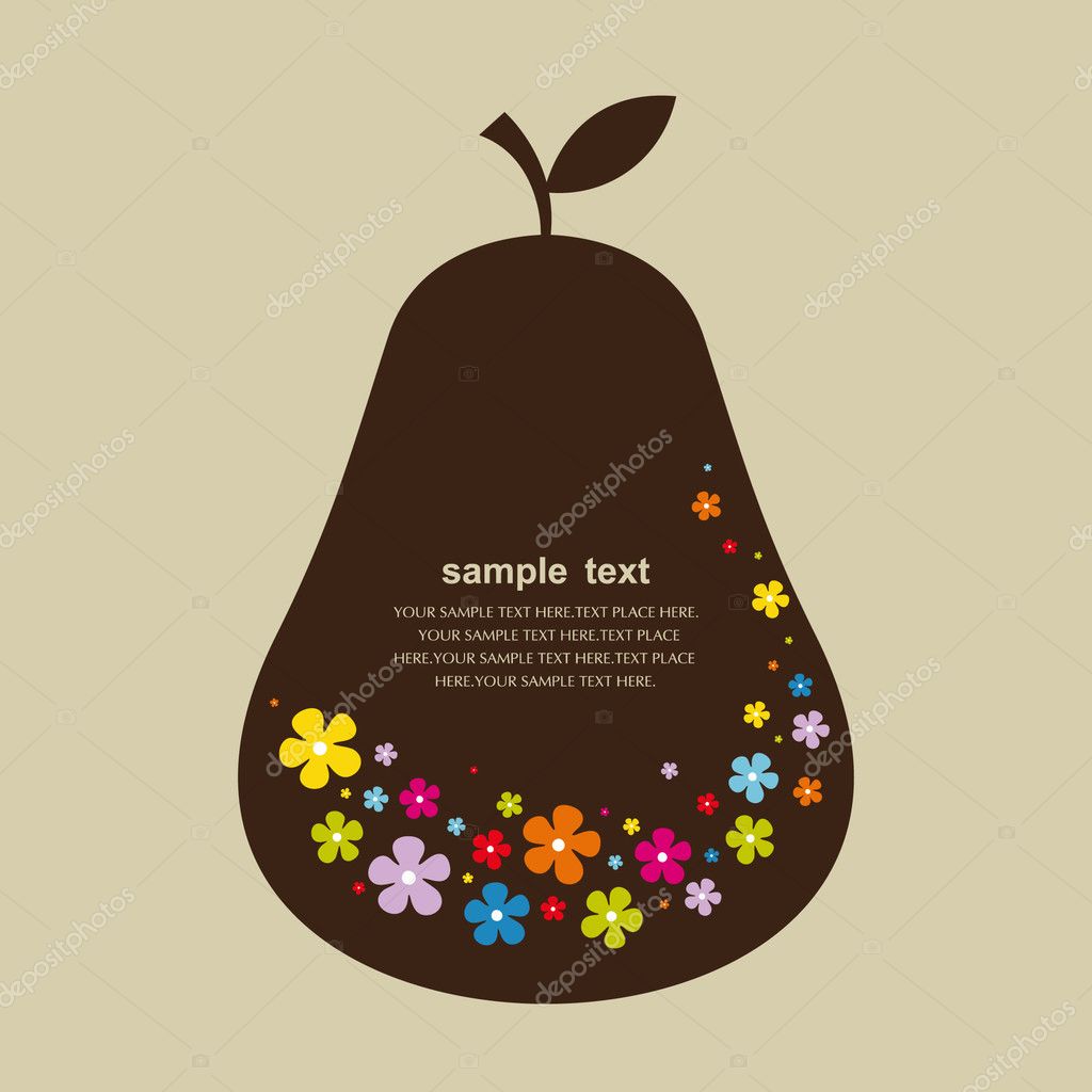 Vector pear design Stock Vector Image by ©vector_rgb #2196743