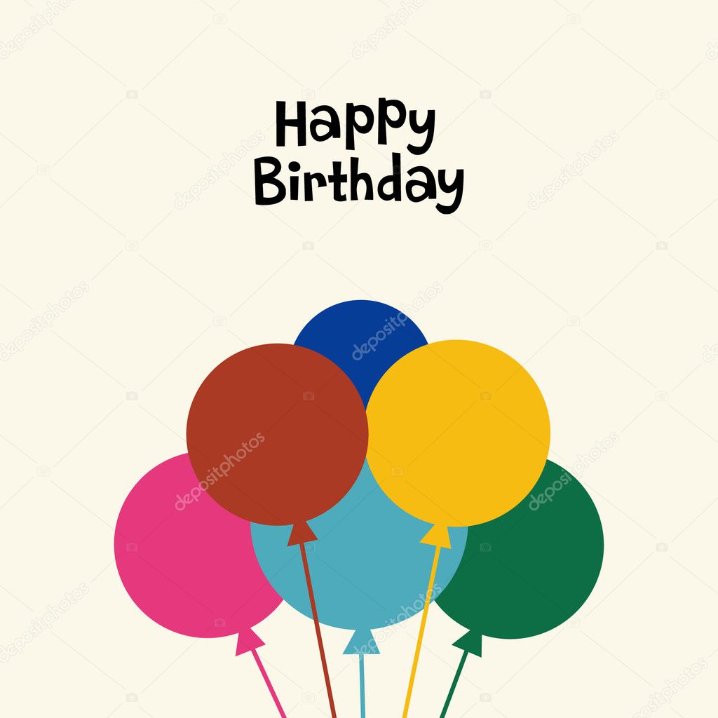 Balloon birthday card design Stock Vector Image by ©vector_rgb #2241519