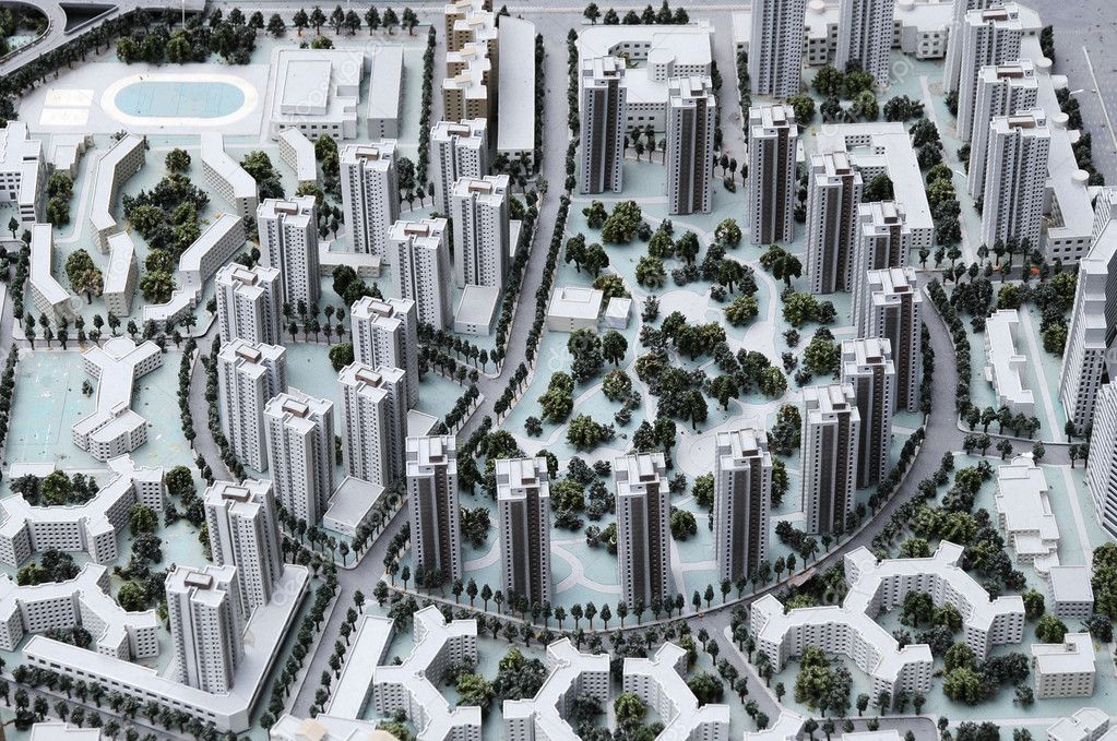 Layout of the residential buildings — Stock Photo © zenjung #2256042