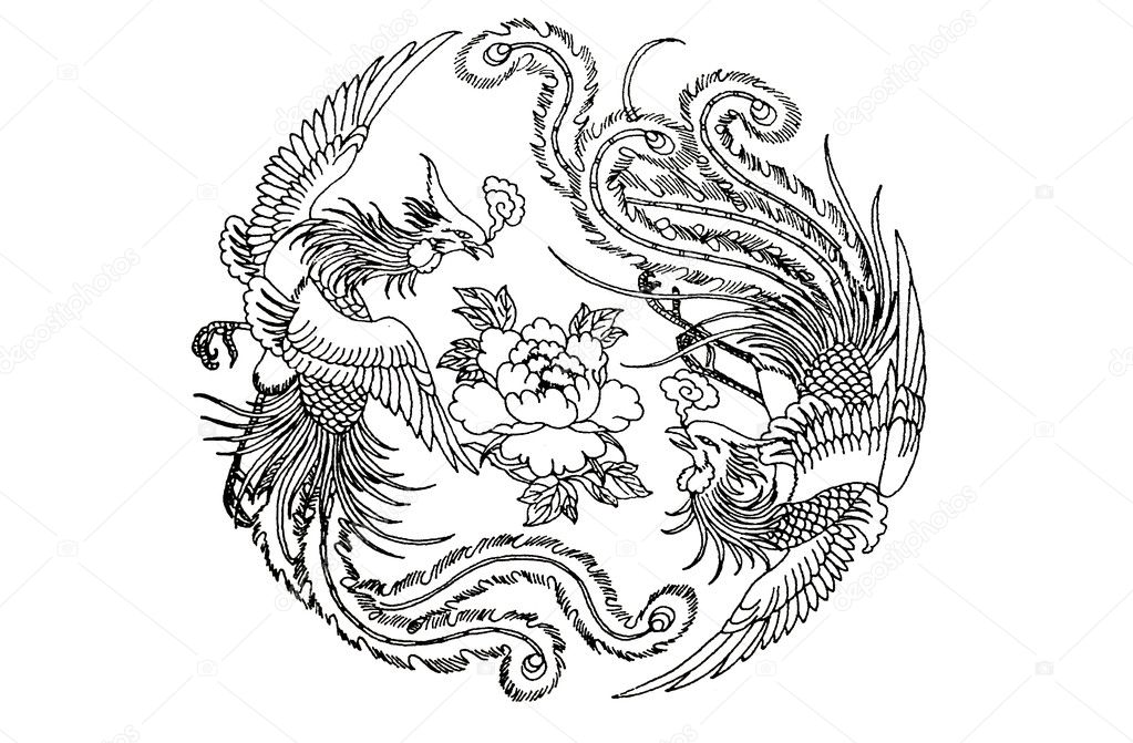 Pattern of Phoenix — Stock Photo © zenjung #2260316