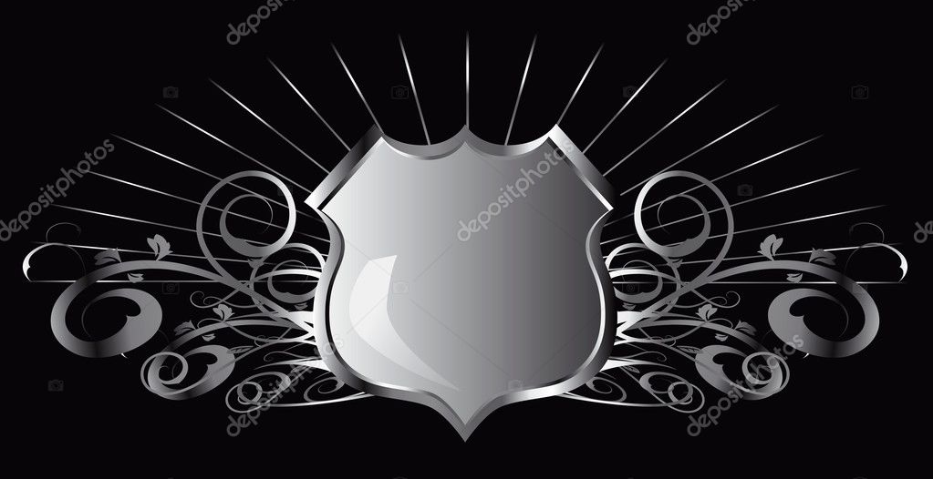 Silver shield Stock Vector by ©halina_photo 2181900