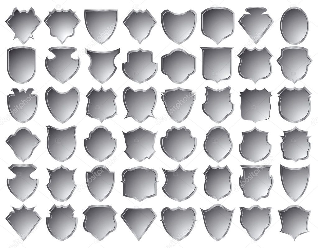Silver shields Stock Vector Image by ©halina_photo #2181920