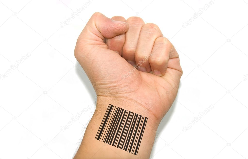 Barcoded hand Stock Photo by ©endhals 2174989
