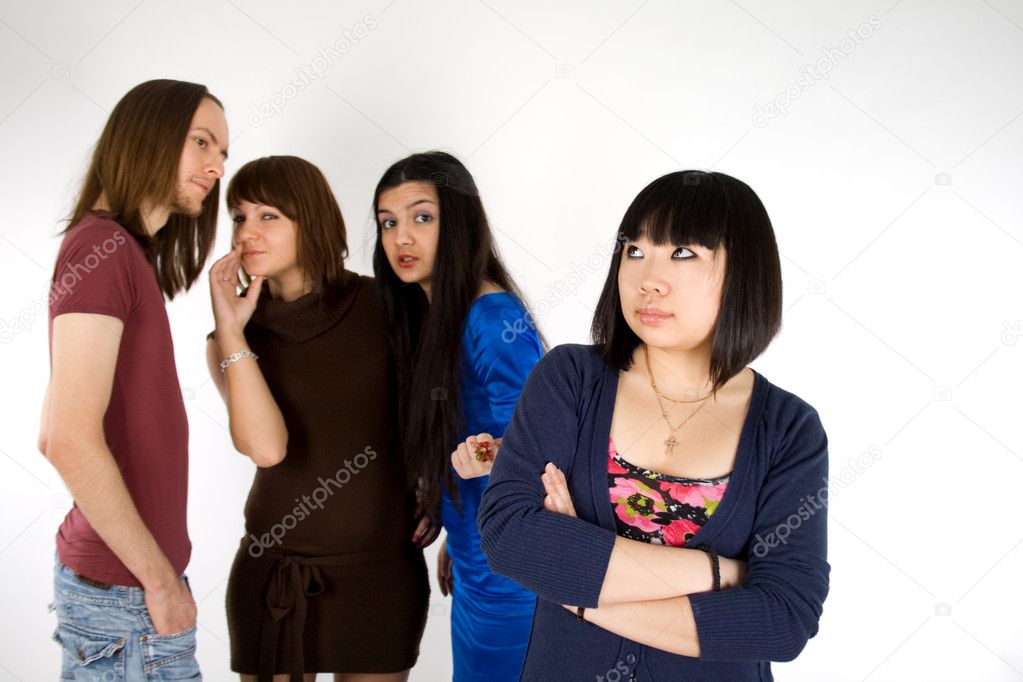 Four friends studio shot Stock Photo by ©Zoreslava 2250554