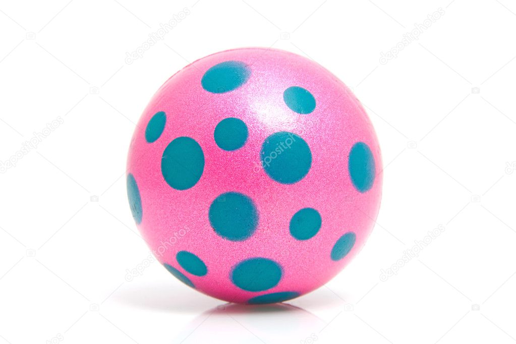 rózsaszín pöttyös labda — Stock Fotó © sannie32 #2485899