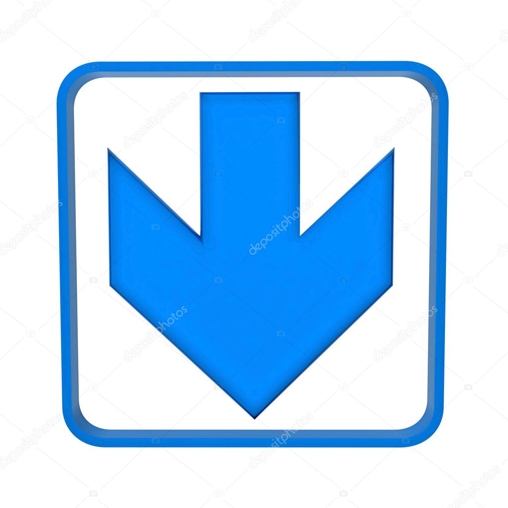 Blue Arrow Icon Down
