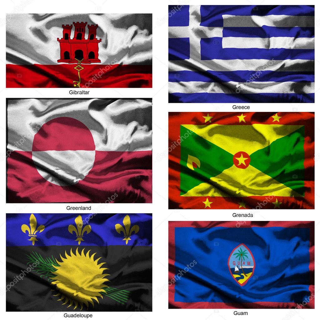 Fabric world flags collection 15 — Stock Photo © Tonygers #2252070