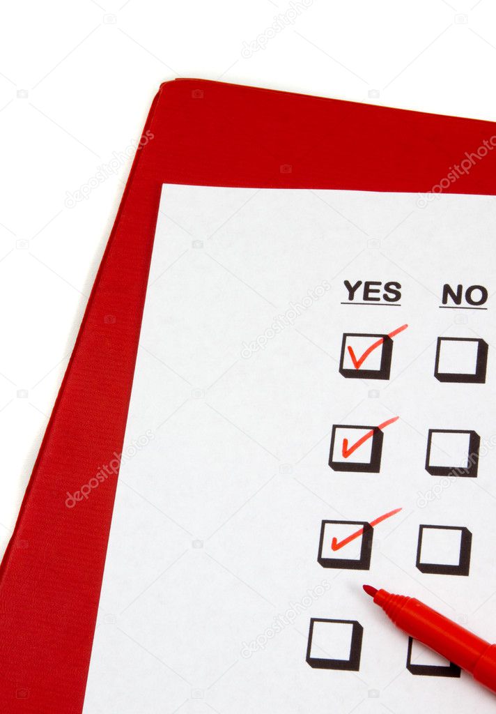 Tick Boxes and Marker Pen Stock Photo by ©bluewren 2478156