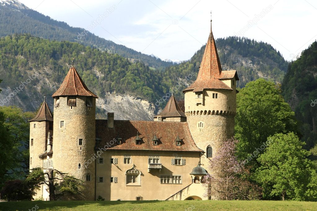 Castle in front of a mountain scenery — Stock Photo © monner #2457976