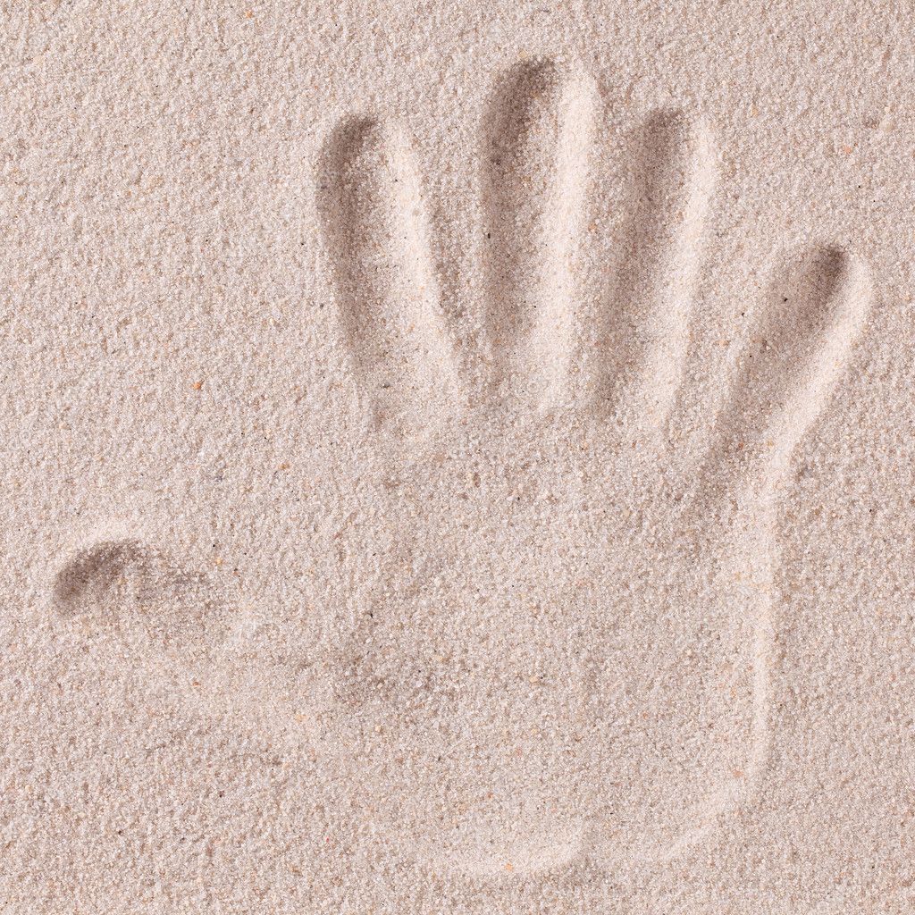 Hand print in sand — Stock Photo © jirkaejc #2263594
