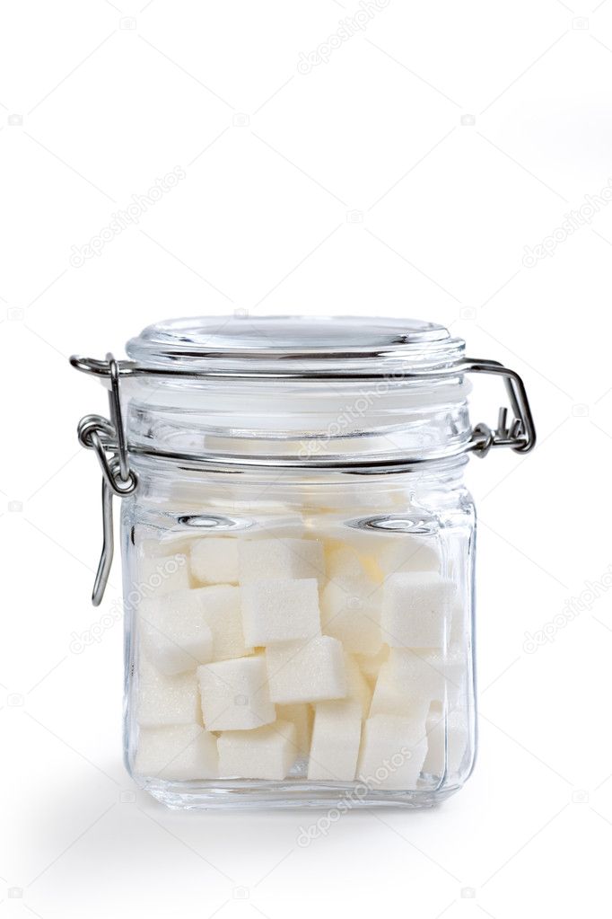 Sugar cubes in jar — Stock Photo © jirkaejc #2521187