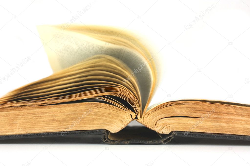 Old book turning pages over — Stock Photo © mreco99 #2385328