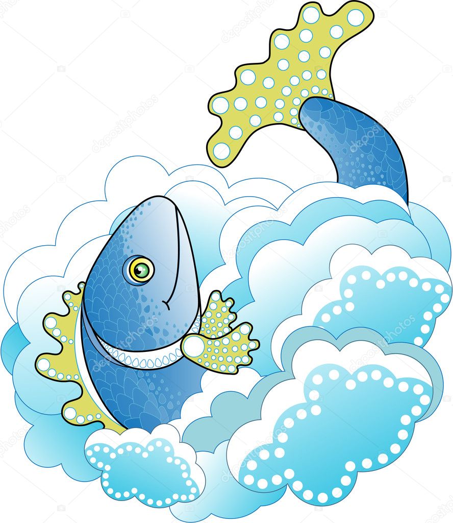 Big blue fish in the sea Stock Vector Image by ©juliet #2204367