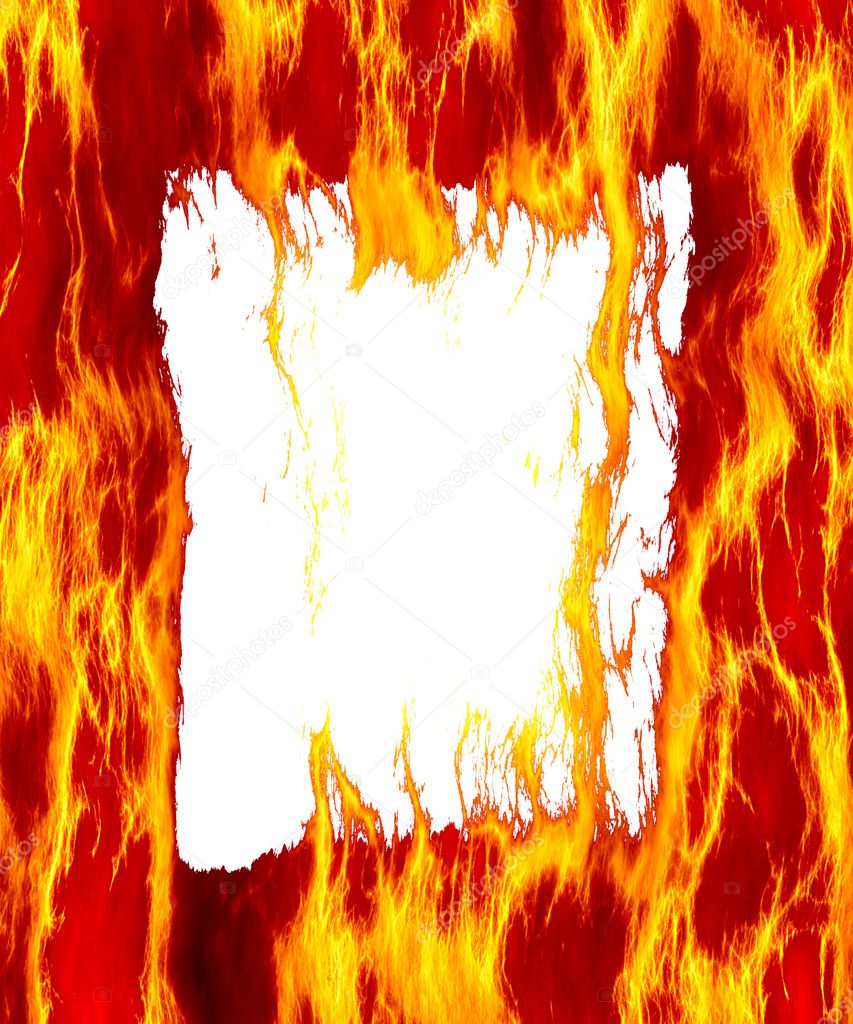 Fire frame white Stock Photo by ©hospitalera 2272490