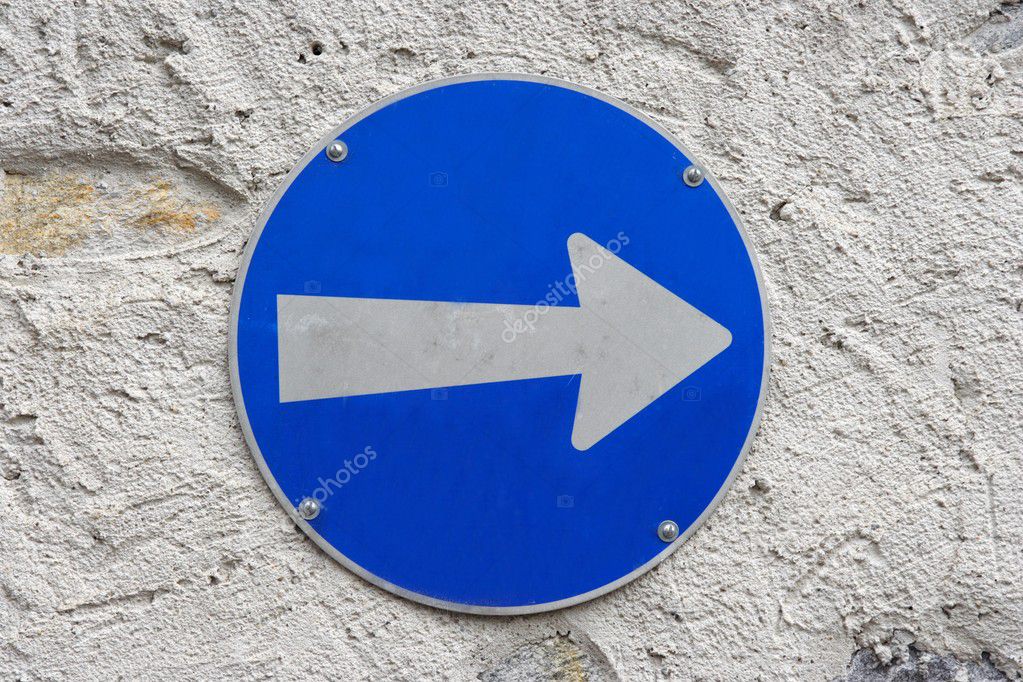 Traffic road sign , turn on the right — Stock Photo © tombaky #2532917