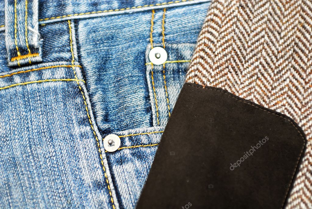 Denim jeans and tweed jacket — Stock Photo © elkostas #2324698