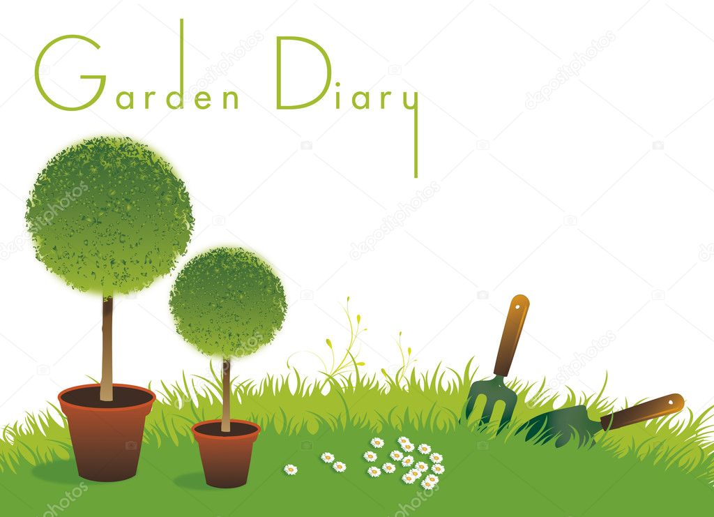 Gardening Diary Cover — Stock Photo © naffarts #2312041