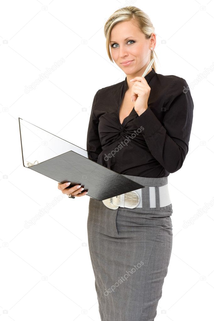 Business woman thinking — Stock Photo © Kostudio #2456018