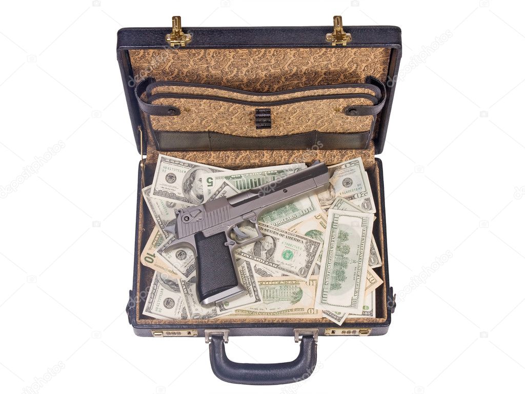 Trunk with guns and money Stock Photo by ©milkovasa 2517703