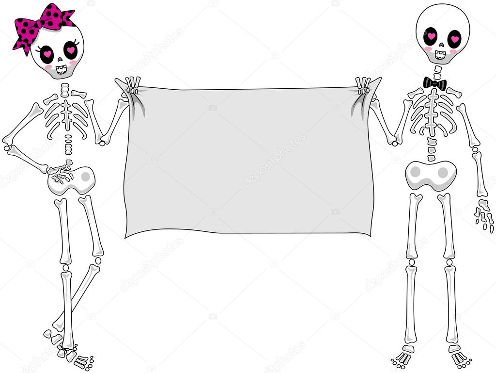 Skeleton Banner — Stock Vector © lenmdp #2576258
