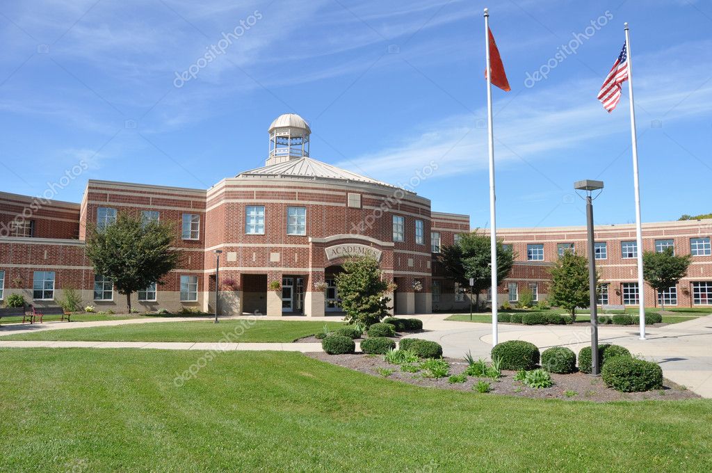Modern American high school — Stock Photo © cfarmer #2371625