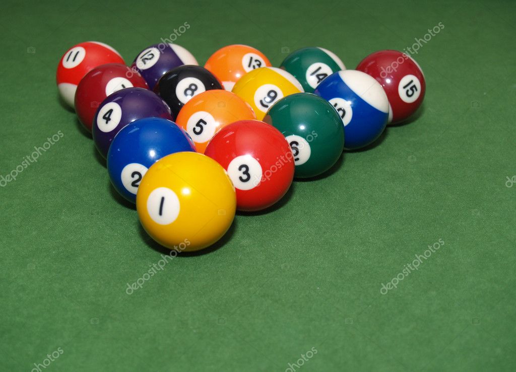 Balls on pool table — Stock Photo © cfarmer #2513352