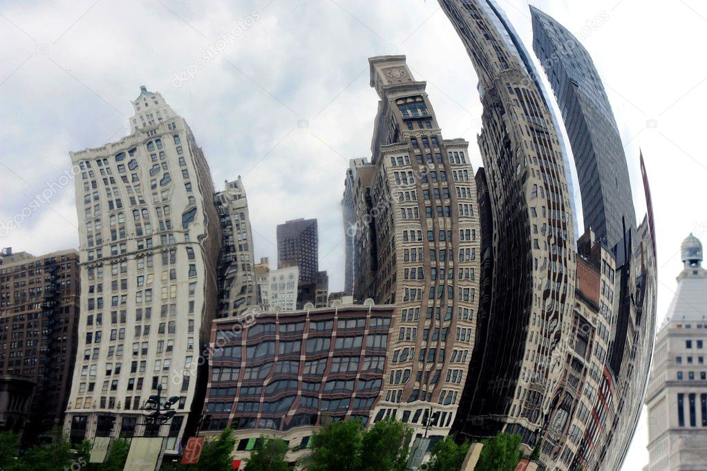 Distorted buildings reflection – Stock Editorial Photo © ziggysofi #2371807