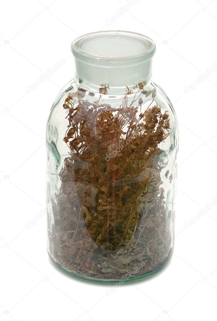 Gallipot with dried herbs Stock Photo by ©natlit 2563935