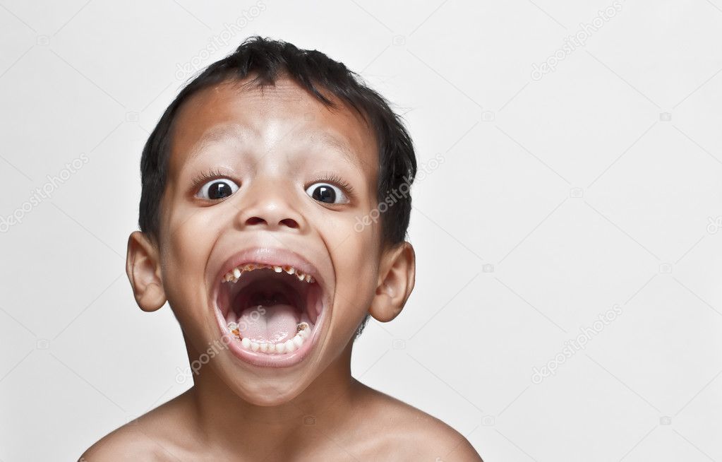Funny face expression Stock Photo by ©manzrussali 2465238