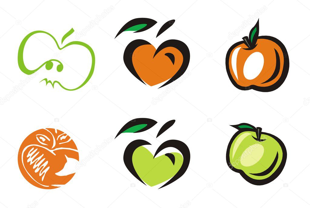 Stylized apple — Stock Vector © Iraidka #2490992