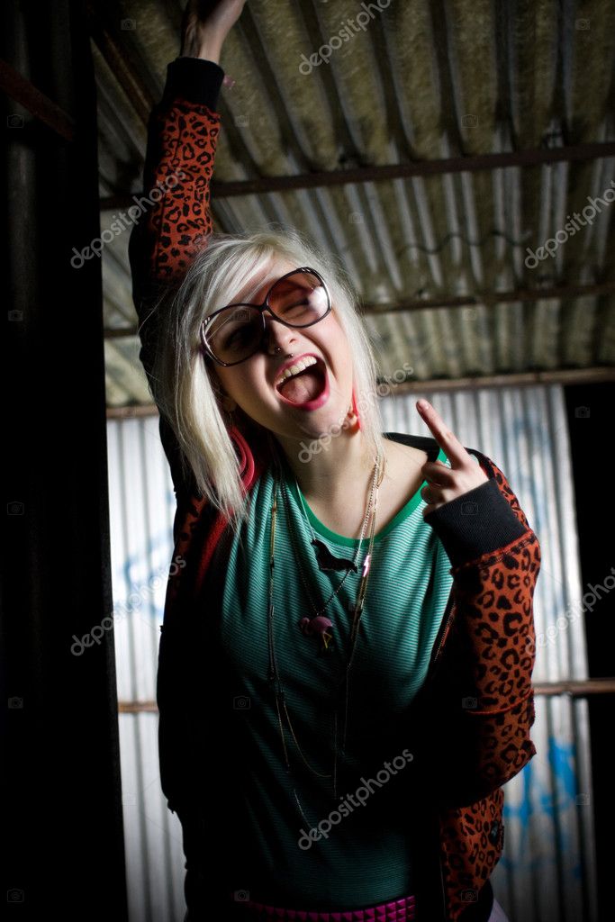 Screaming punk girl — Stock Photo © sintendo #2494396