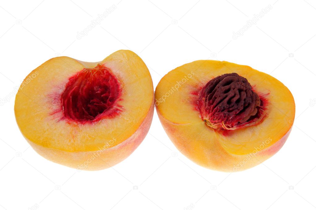 Halfs of peach Stock Photo by ©svorcan 2582055